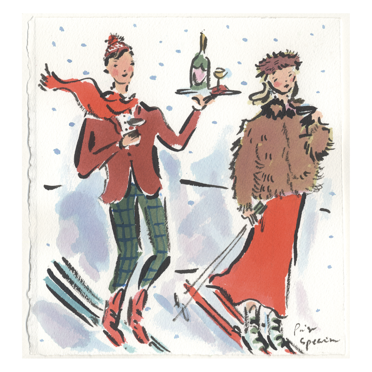 Glam Couple Skiing – Stitchwheel