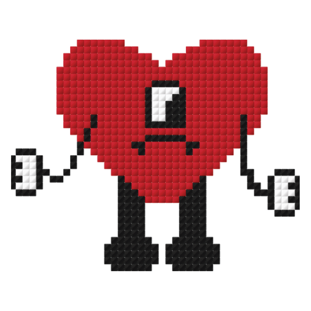 13Mesh Mini 3inch Bad Bunny Heart – Stitchwheel